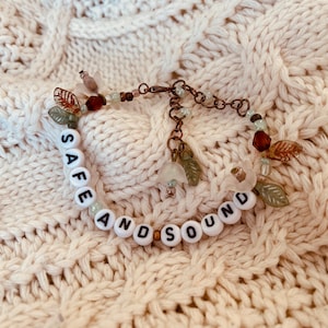Safe and Sound Bracelet Eras Friendship Bracelet Stretchy & Size ...