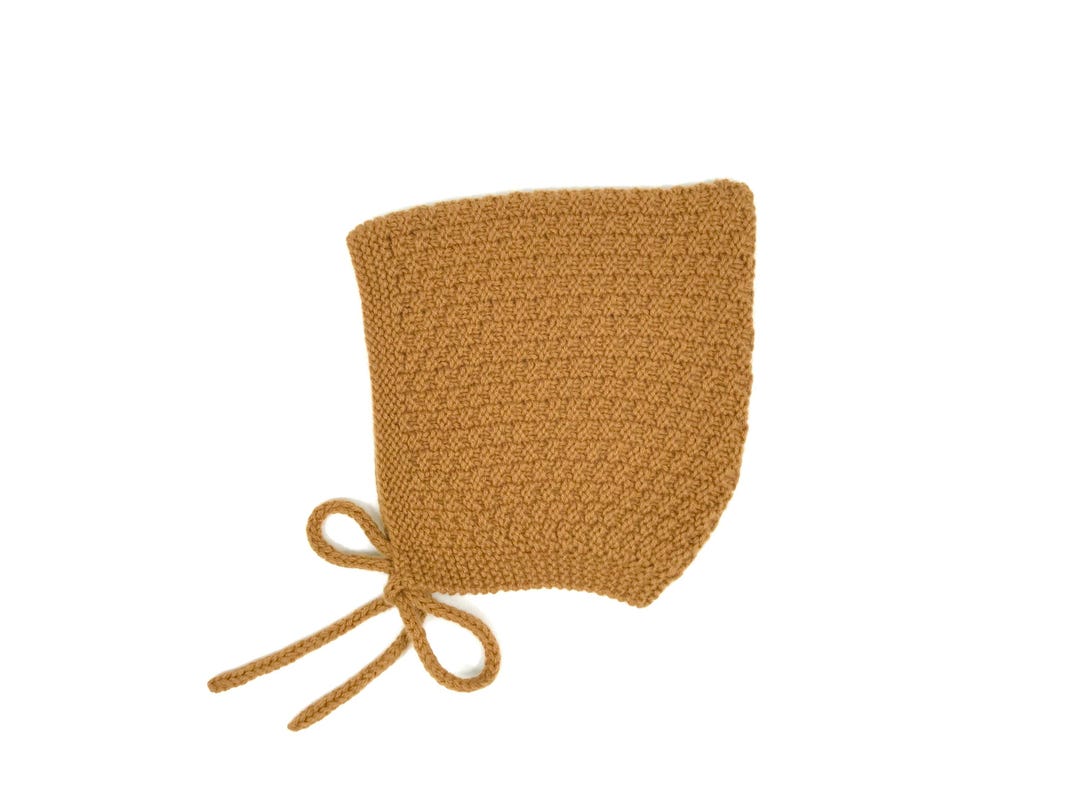 100% Cashmere Baby Kid Knit Pixie Bonnet Hat Honey Color READY TO SHIP ...