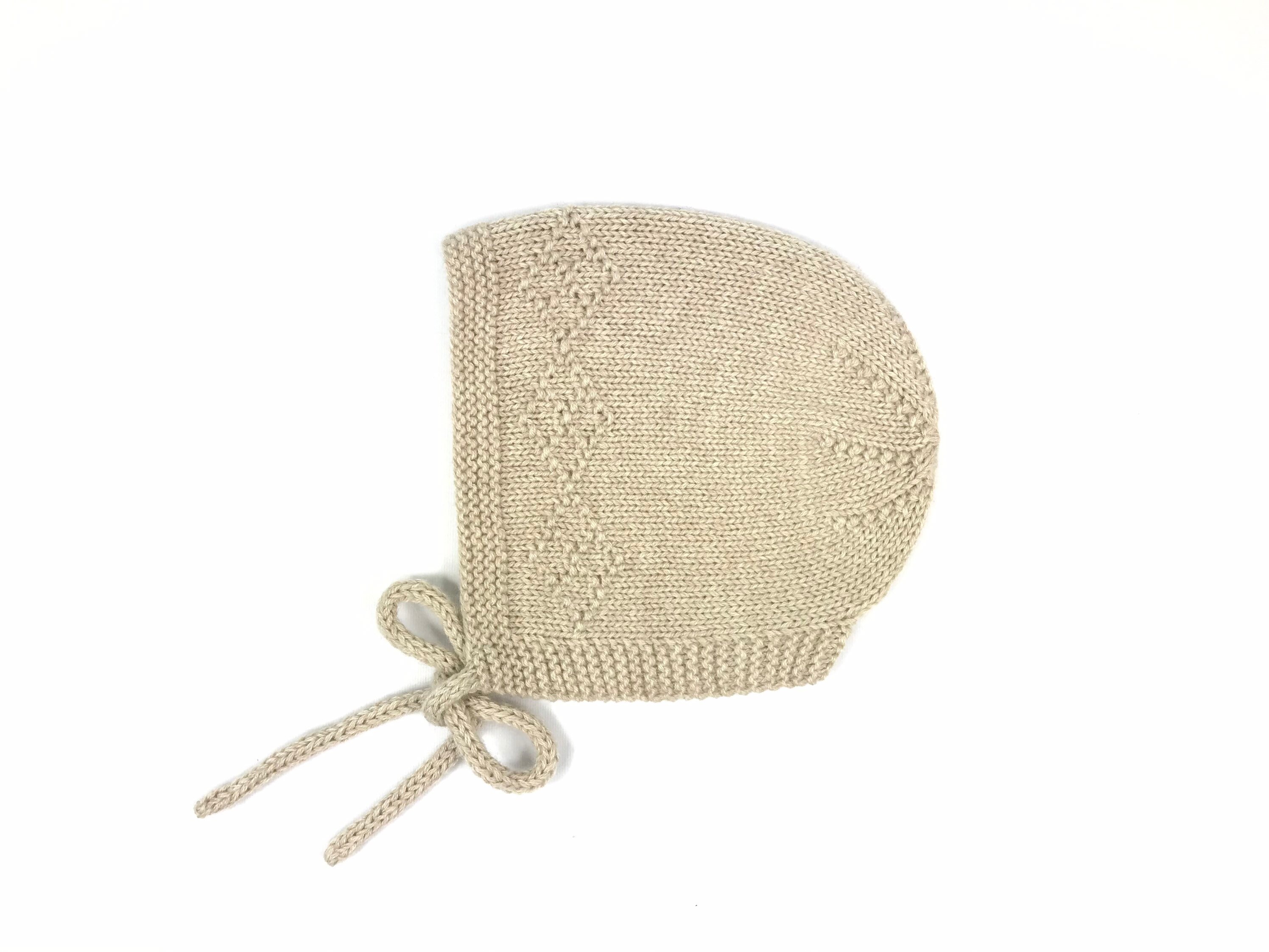 100% Cashmere Baby Toddler Bonnet Hand Knitted Knit Baby Hat | Etsy