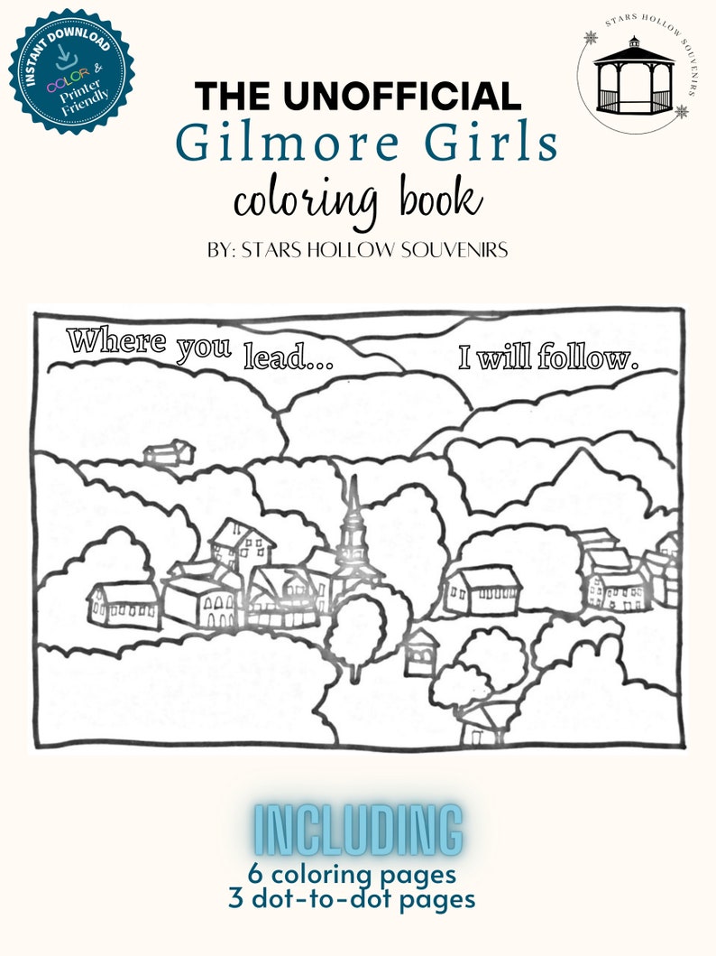The Unofficial Gilmore Girls Coloring Book - Etsy