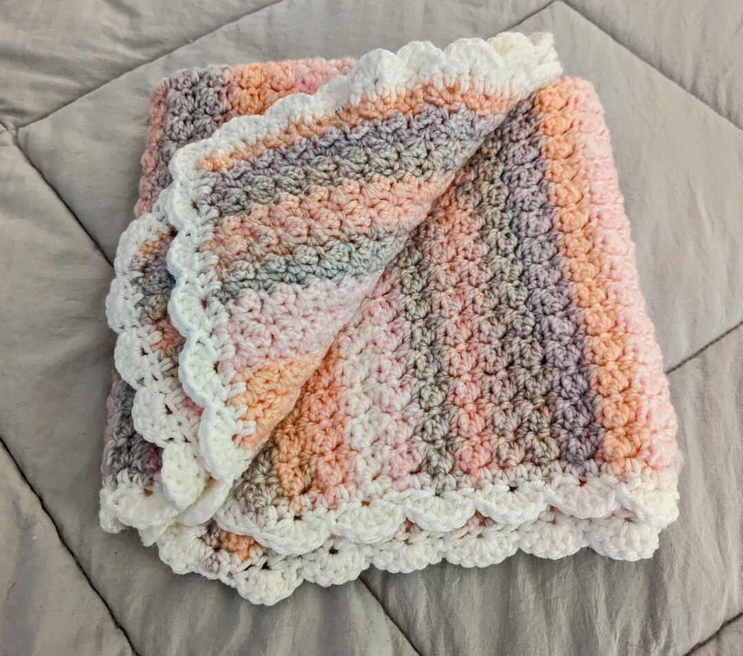 Peachy Keen Baby Blanket Pink Baby Blanket - Etsy