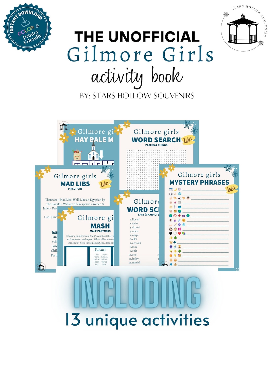 The Unofficial Gilmore Girls Activity Book - Etsy
