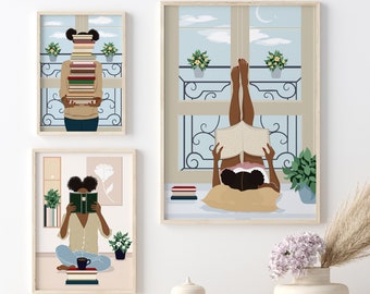 Woman Reading Poster - Etsy