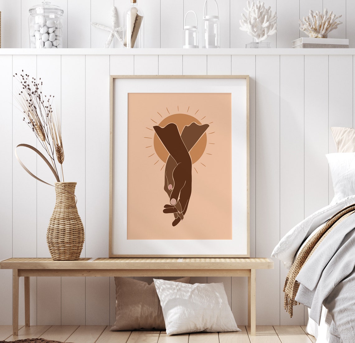 Holding Hands Art Print Couple Print Love Wall Poster - Etsy