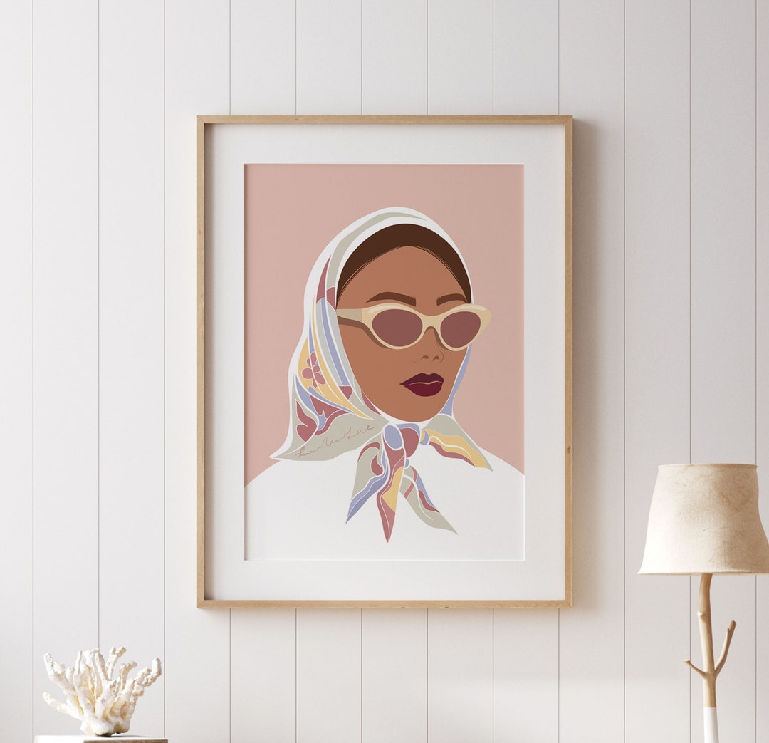 Fashion Poster Feminine Art Print Female Portrait Minimalist Woman Art ...