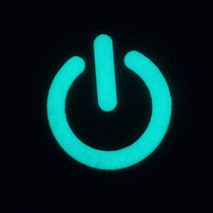 Glow in the Dark Power Button, Computer Pin, Tech Gift, Computer Geek ...