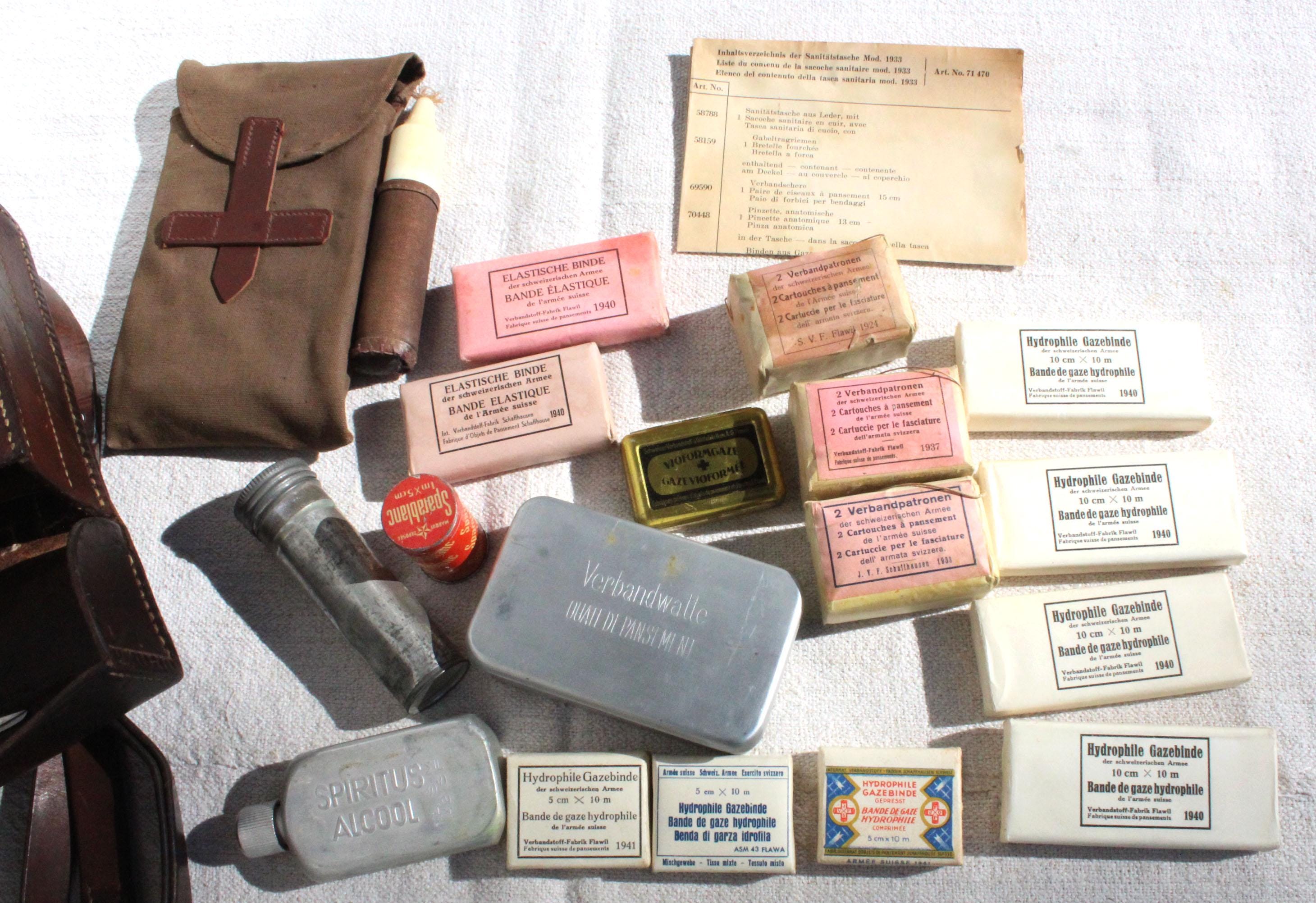 Vintage Swiss Army First Aid Leather Bag / Leather Messenger Bag ...