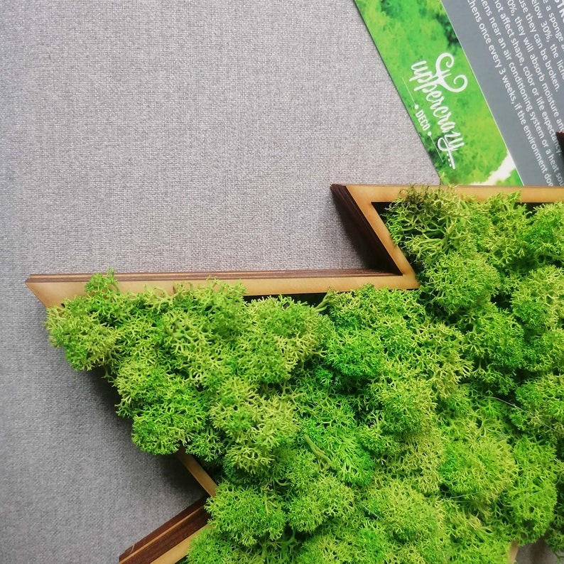 Christmas Moss Tree. Moss Wall Art. Moss Design. Christmas - Etsy