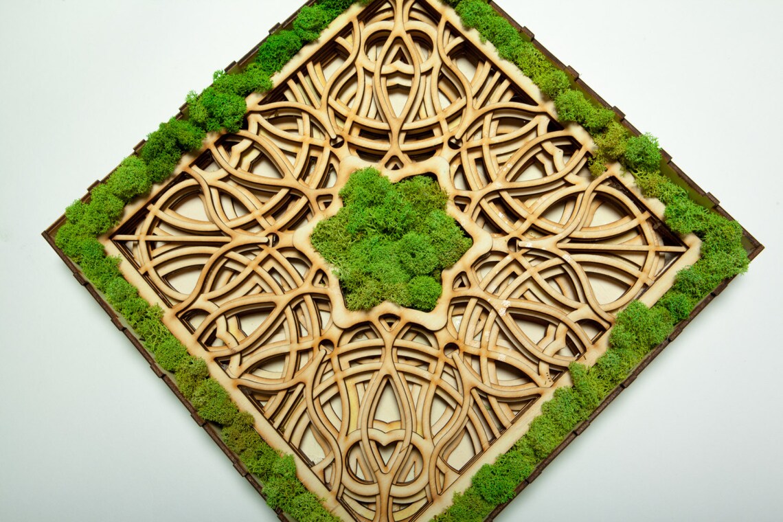 Mandala Moss Art. Preserved Moss Wall Decoration. Laser Cut - Etsy
