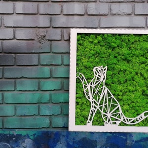 Moss Cat. Laser Cut Cat. Moss Wall Art. Creative Wall Art. - Etsy