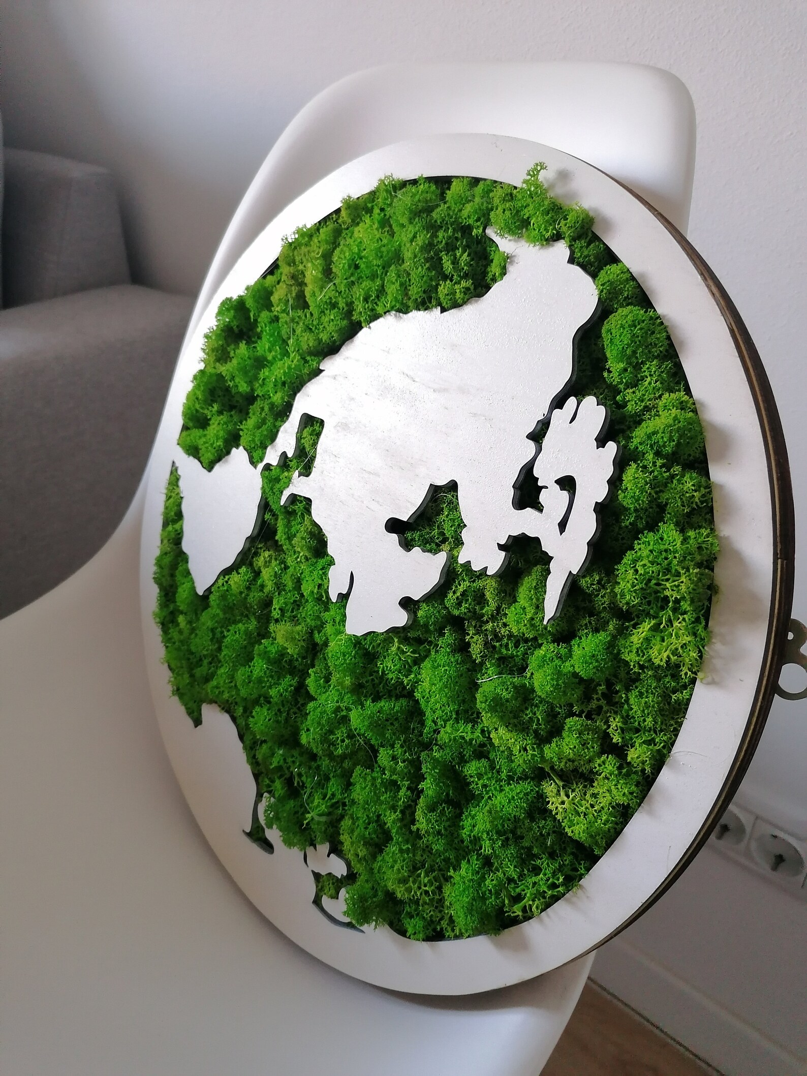 Moss World Map. Preserved Moss Wall. Laser Cut Art. Moss Decor - Etsy
