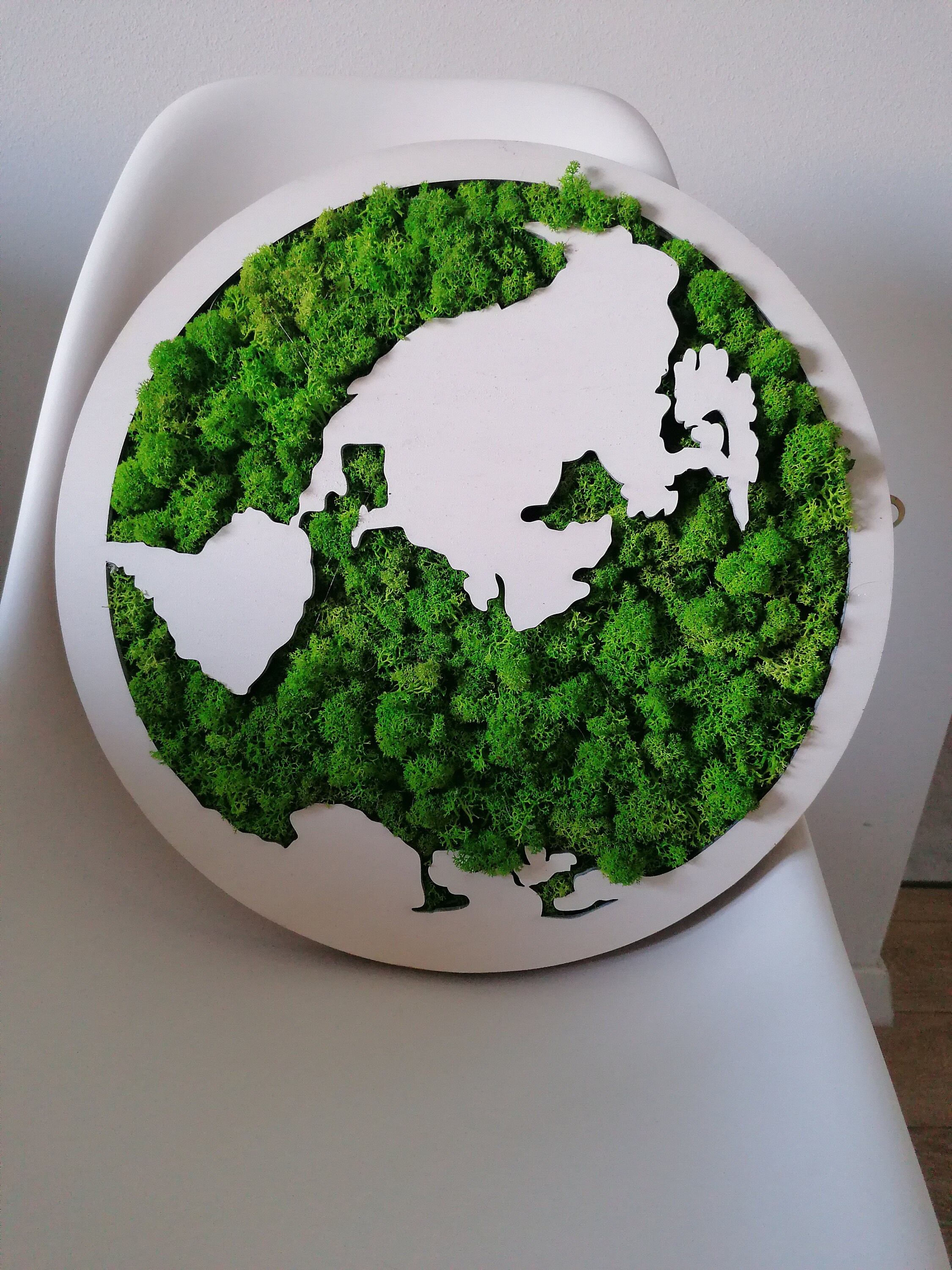 Moss World Map. Preserved Moss Wall. Laser Cut Art. Moss Decor - Etsy
