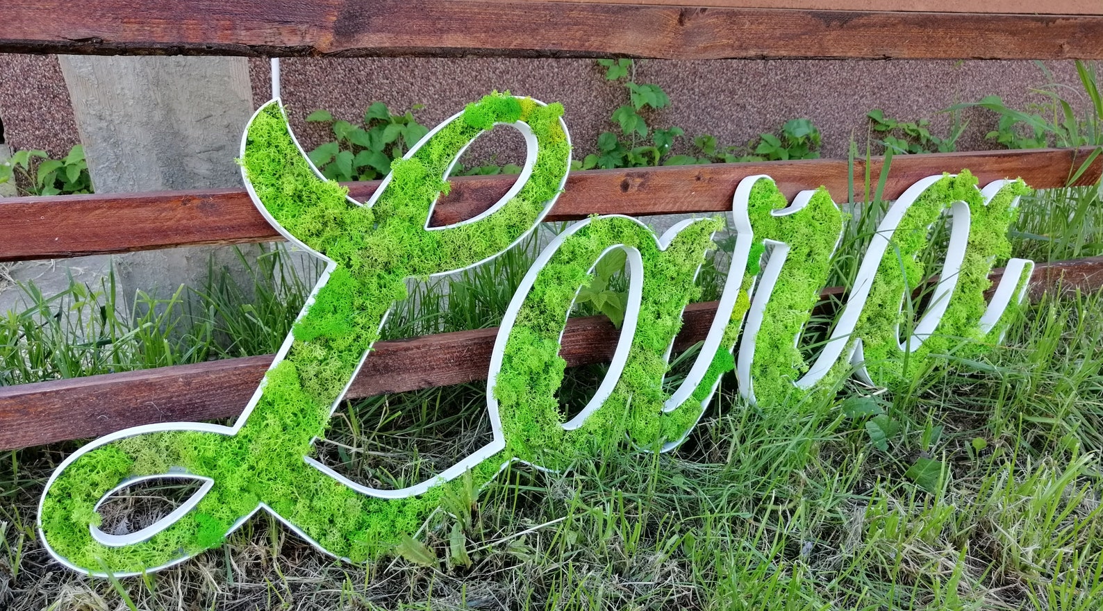 Custom Wall Moss Letters. Preserved Natural Plant Art Decor. Custom ...