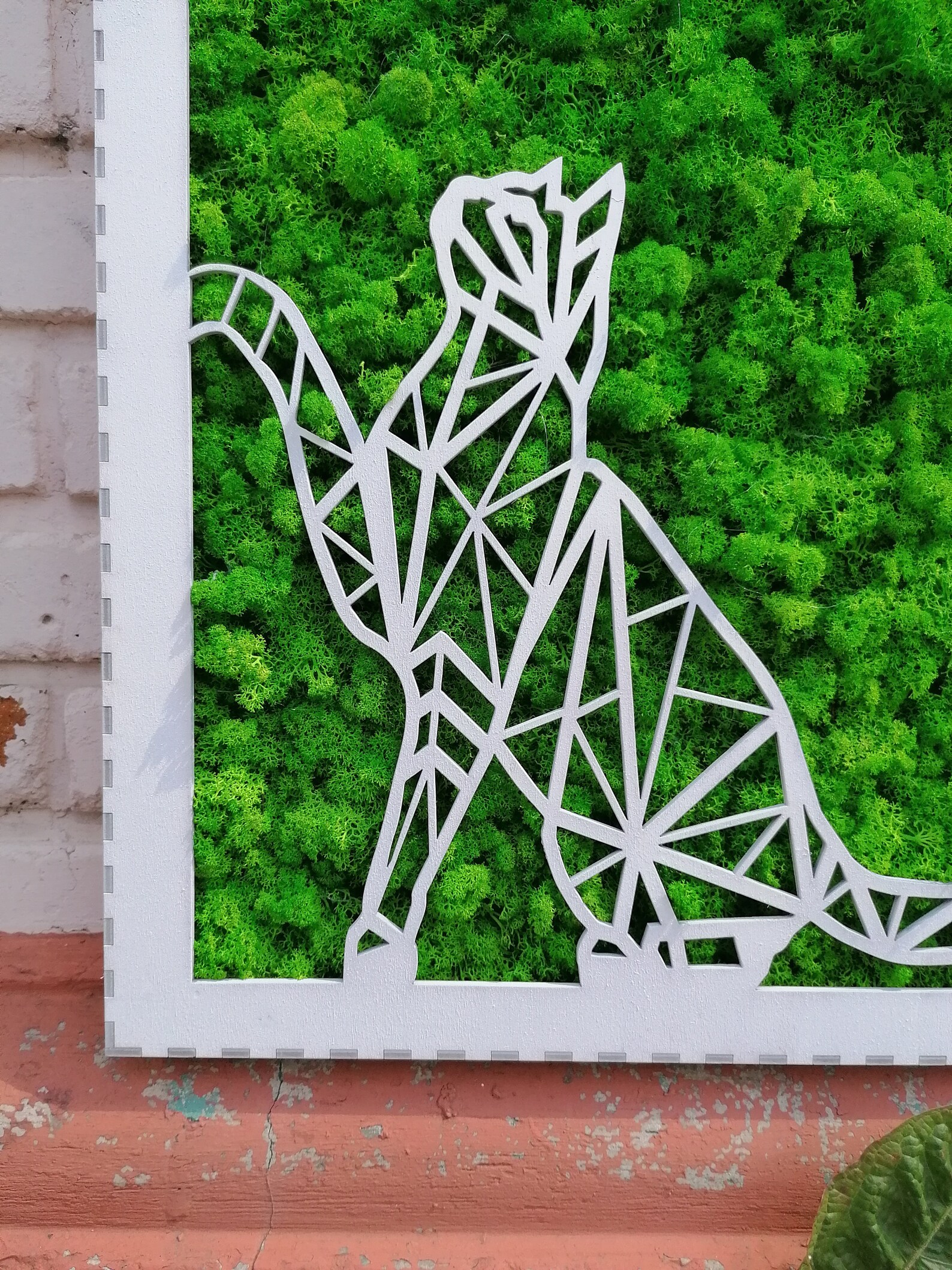 Moss Cat. Laser Cut Cat. Moss Wall Art. Creative Wall Art. - Etsy