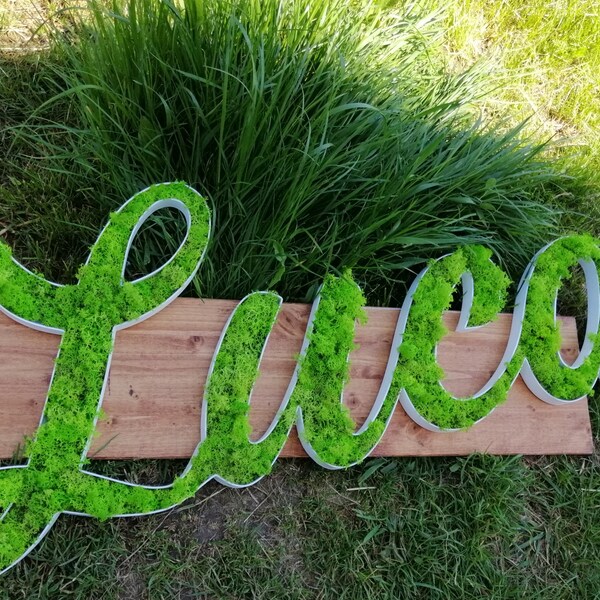 Moss Letters - Etsy