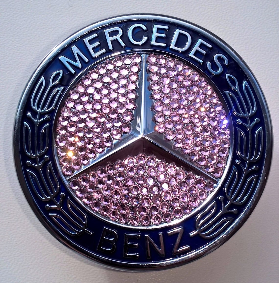 Mercedes Benz Front Pink Badge Bling Logo Emblem W Swarovski | Etsy