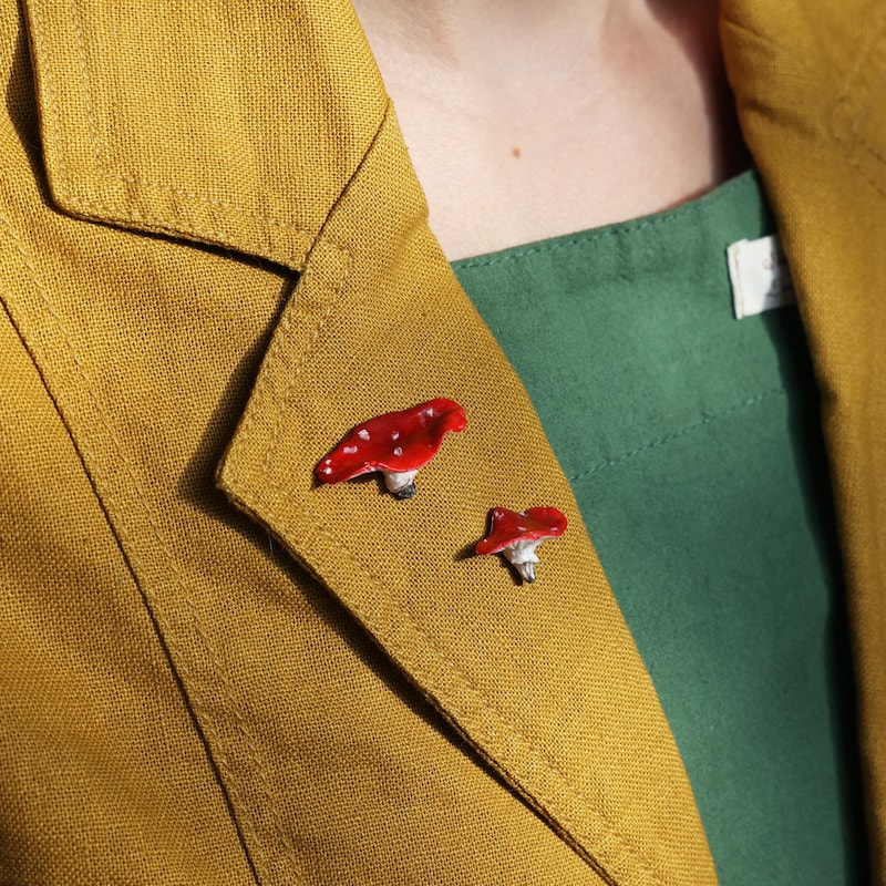 Mushroom Pin - Etsy