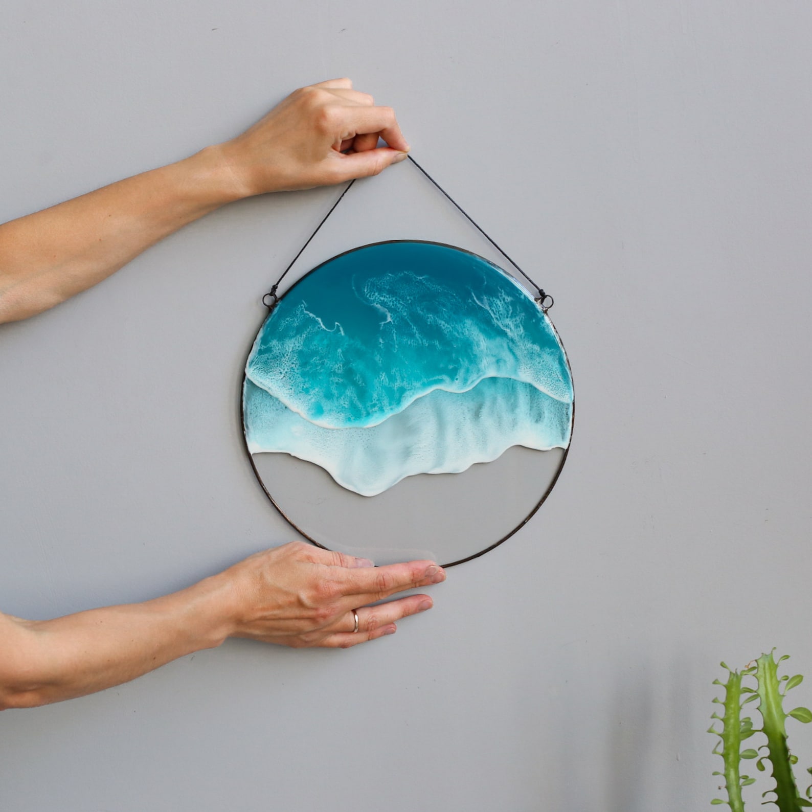 Sea and Waves Resin Art Picture Framed Ocean Wall Art Beach - Etsy