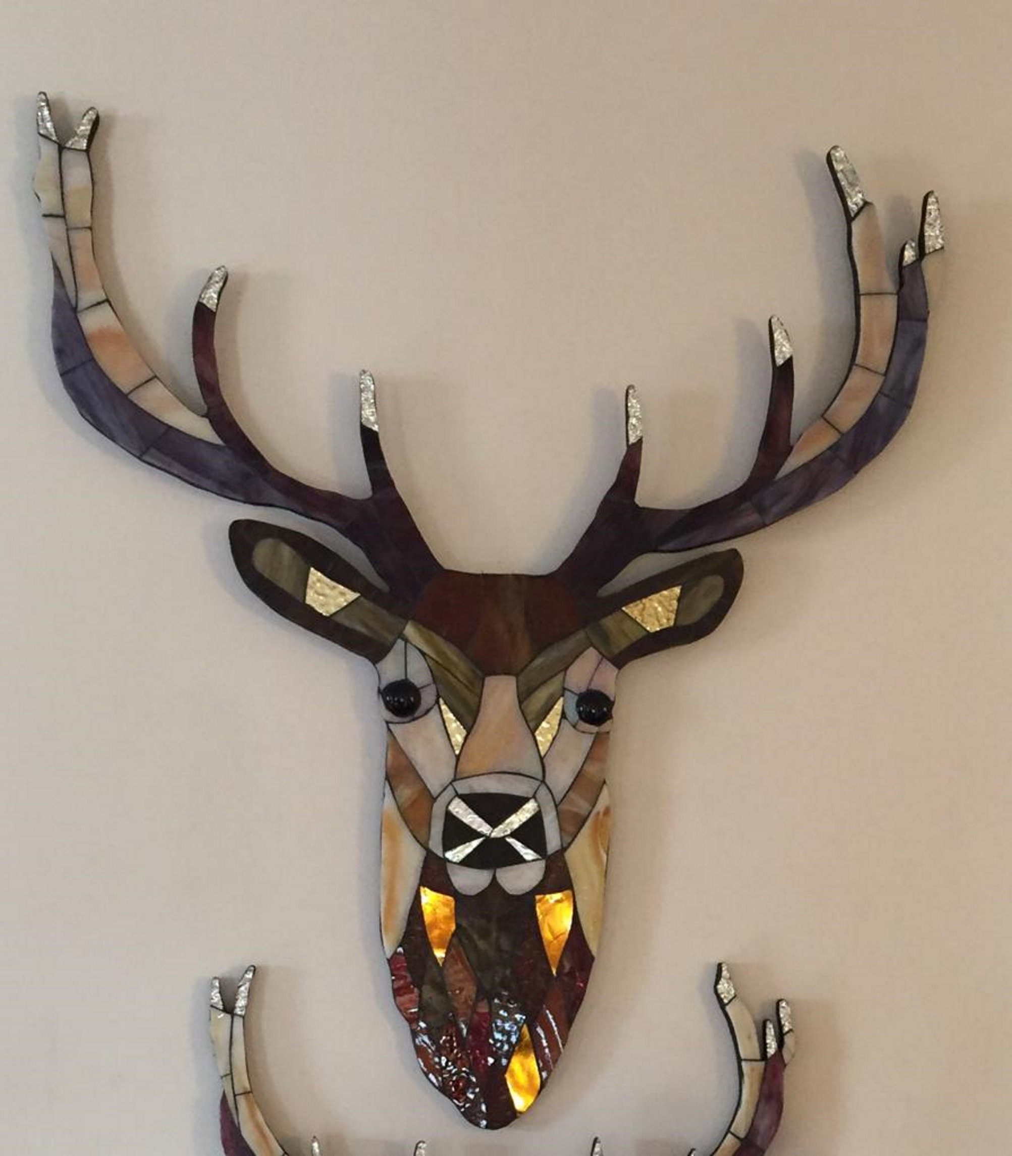 Deer Head Stag Antlers Wall Art Deer Wall Decoration Horn Sculpture ...