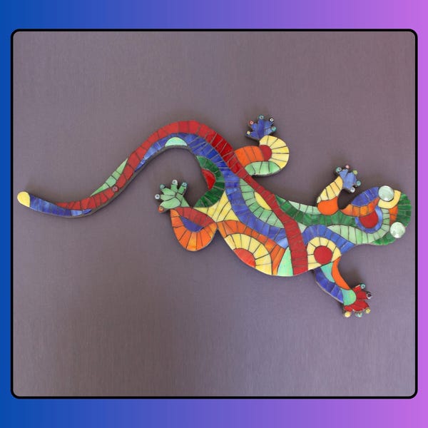 Mosaic Gecko - Etsy UK