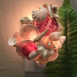 Home Ocean Seashell NA Handmade Nautical Coastal Decor Night Light - Etsy