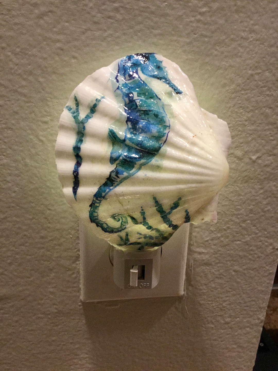 New Seahorse Night Light Coastal Decor Nautical Home - Etsy