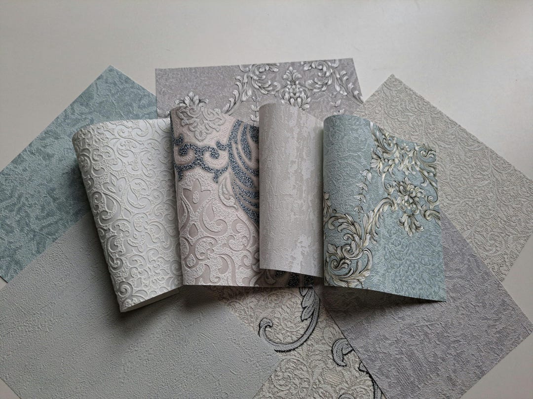 10 Vinyl Wallpaper Remnants Pack for Crafts & Decoupage | Mixed ...