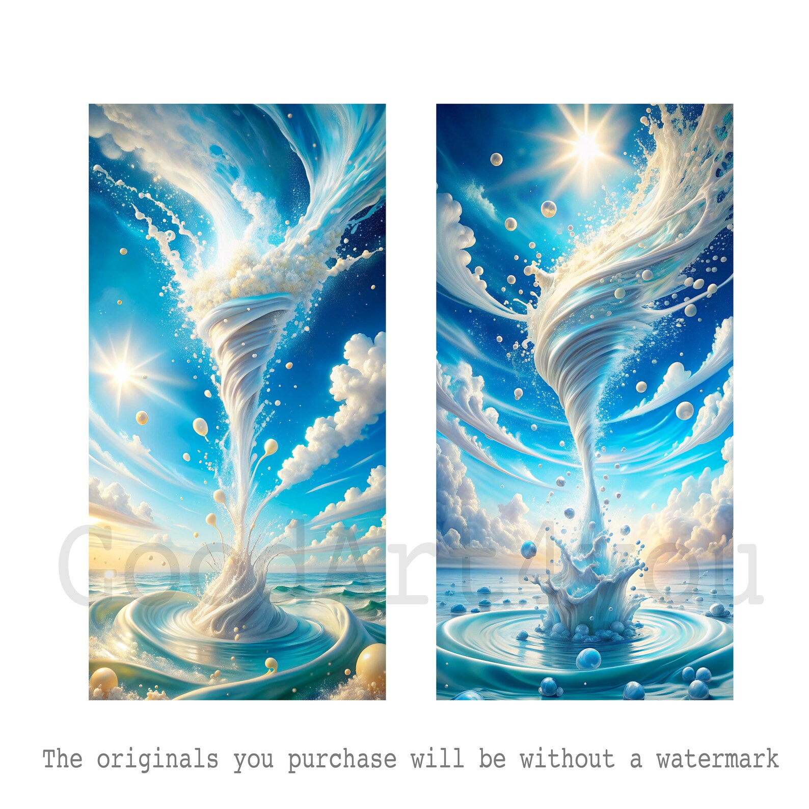 5 Tornado Splash Turquoise Ocean Waves Wallpaper, Phone, Smartphone Set ...