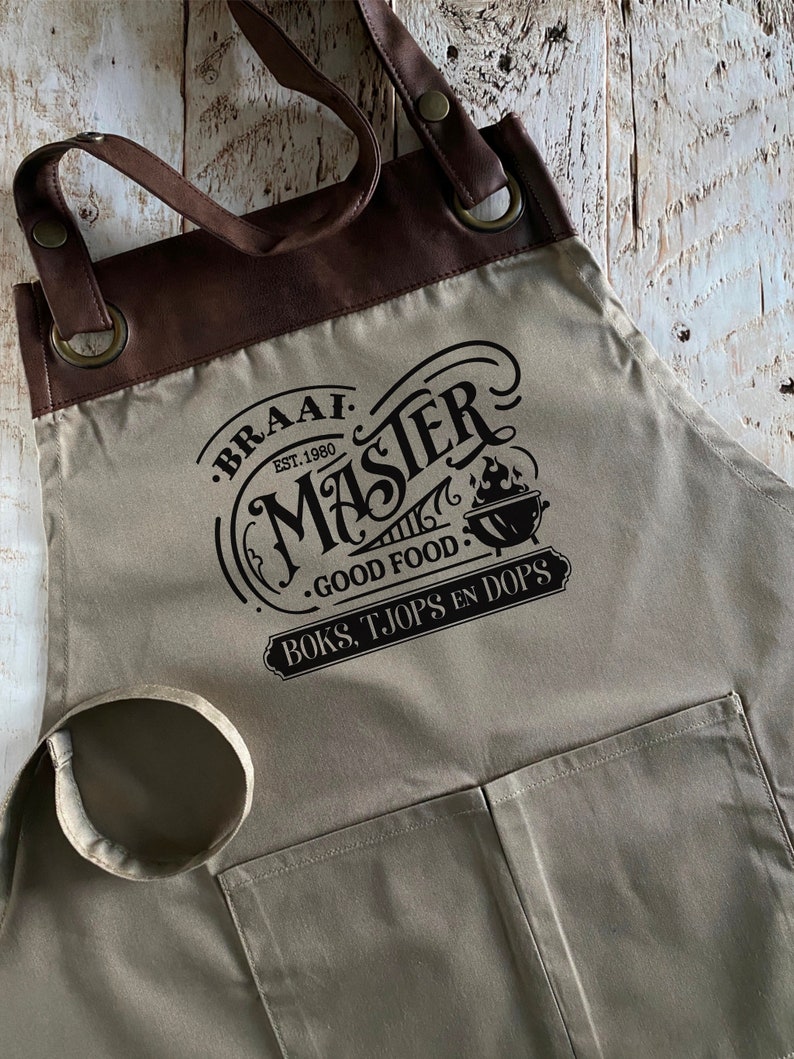 South African Apron Braai BBQ Master Boks Tjops En Dops - Etsy
