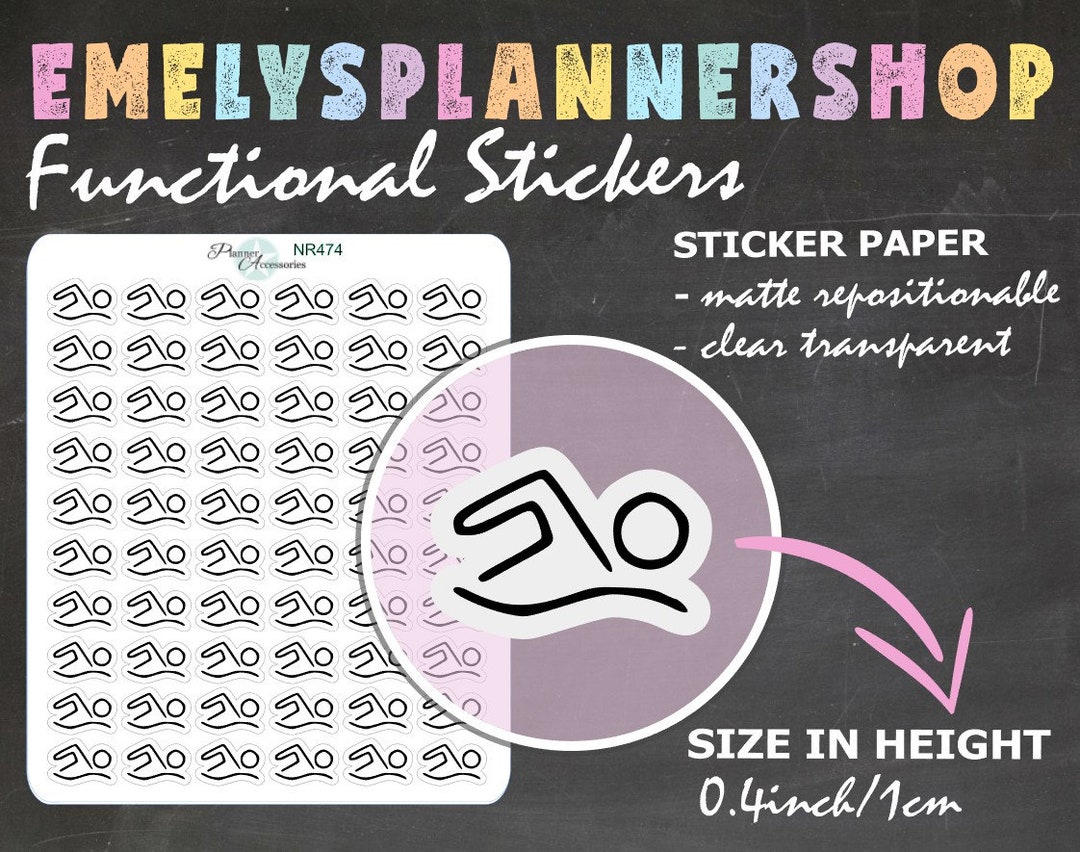 Swimmer Stickers, Swimming Stickers, Sport Stickers, Planner Stickers ...