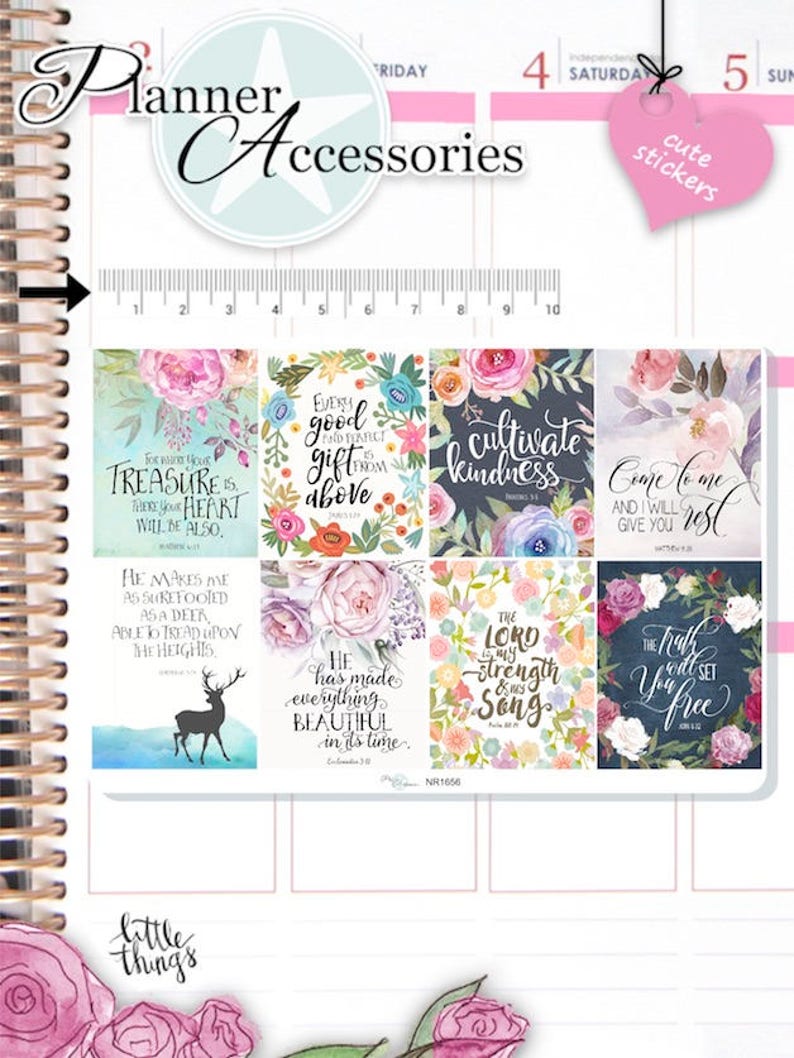Bible Verses Motivational Planner Stickers 1656 | Etsy