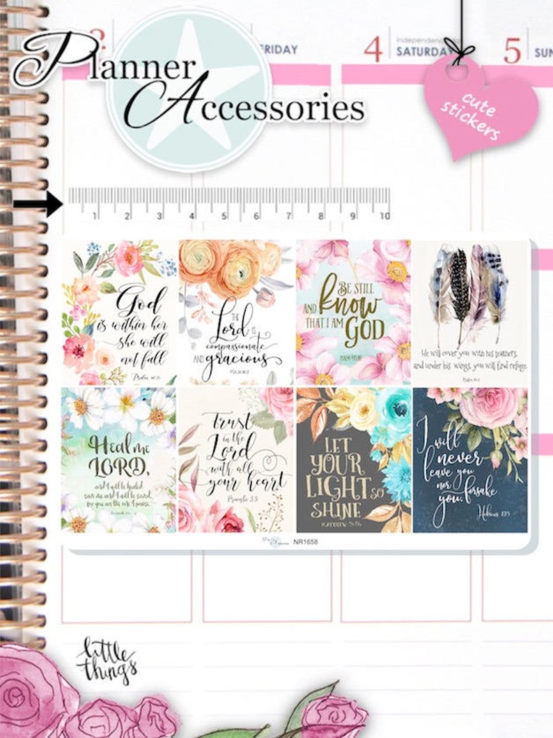 Bible Verses Motivational Planner Stickers 1658 | Etsy
