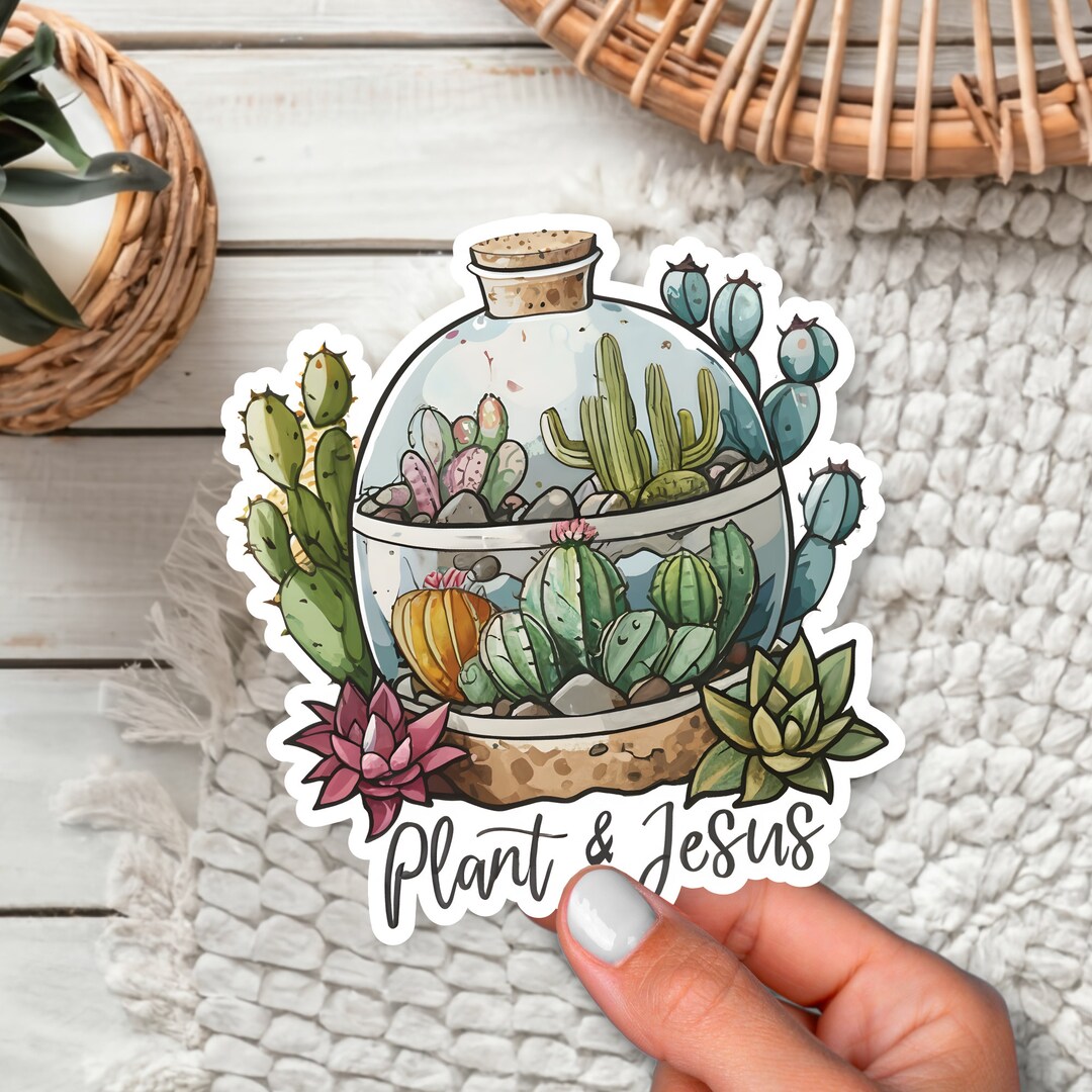 Jesus and Plant Sticker Bible Sticker Pack Faith Sticker - Etsy