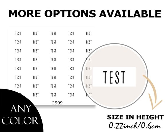 Test Text Planner Stickers, School Stickers, Teacher Stickers, Work ...