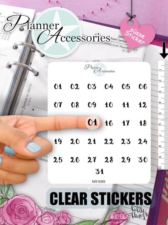 Number - Text Planner Sticker - Bujo Sticker - fits Erin Condren and My ...