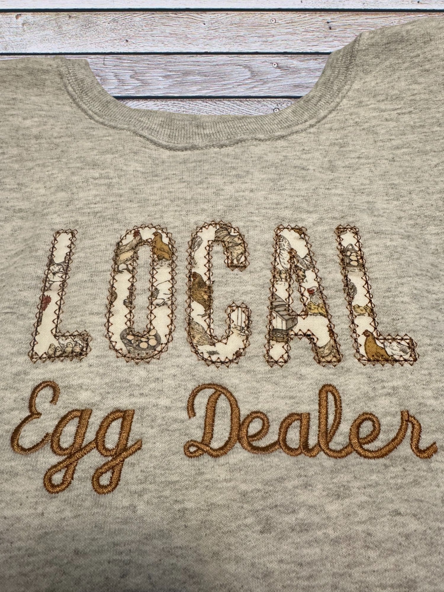 Local Egg Dealer Embroidered Sweatshirt - Etsy