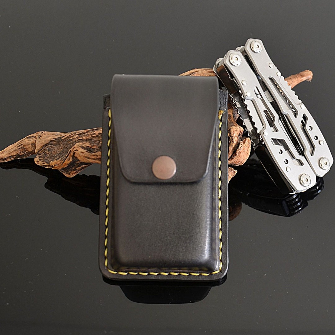 Multitool Leatherman Sheath Custom Genuine EDC Leather Belt Pouch Case ...