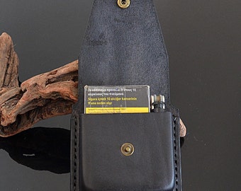 BIC Lighter Leather Cigarette Case Personalized Handmade Wet Molded - Etsy