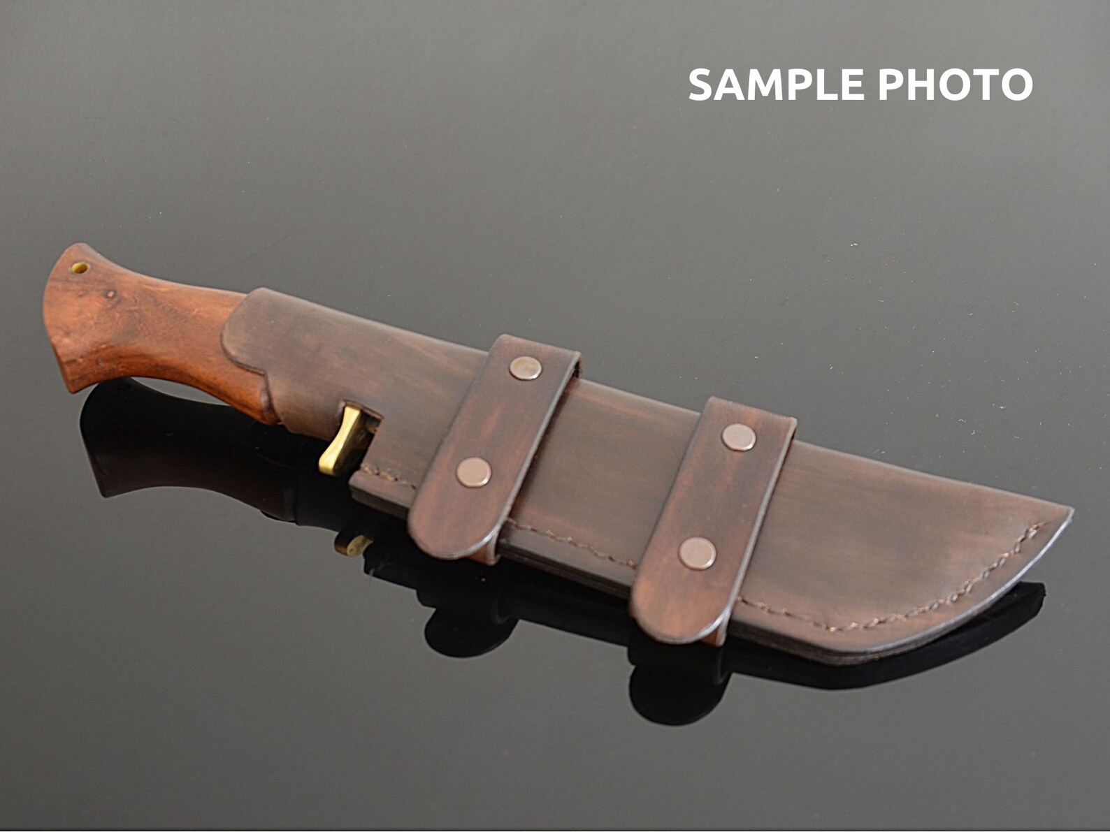 Custom Built Horizontal Leather Fixed Blade Knife Belt Sheath Made to ...