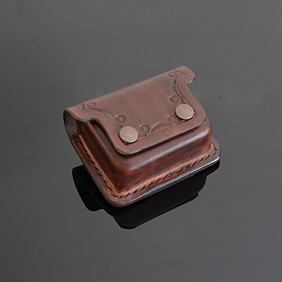 Small Handmade Wet Molded Genuine Leather Belt Pouch - Etsy