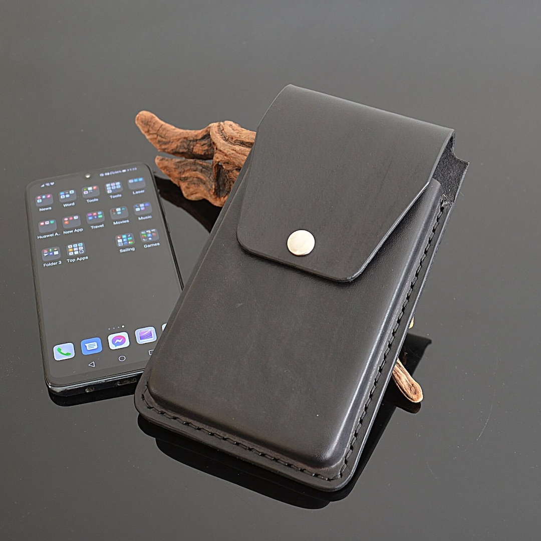Handmade Leather Cell Phone Belt Pouch: Custom Fit for Samsung Galaxy ...