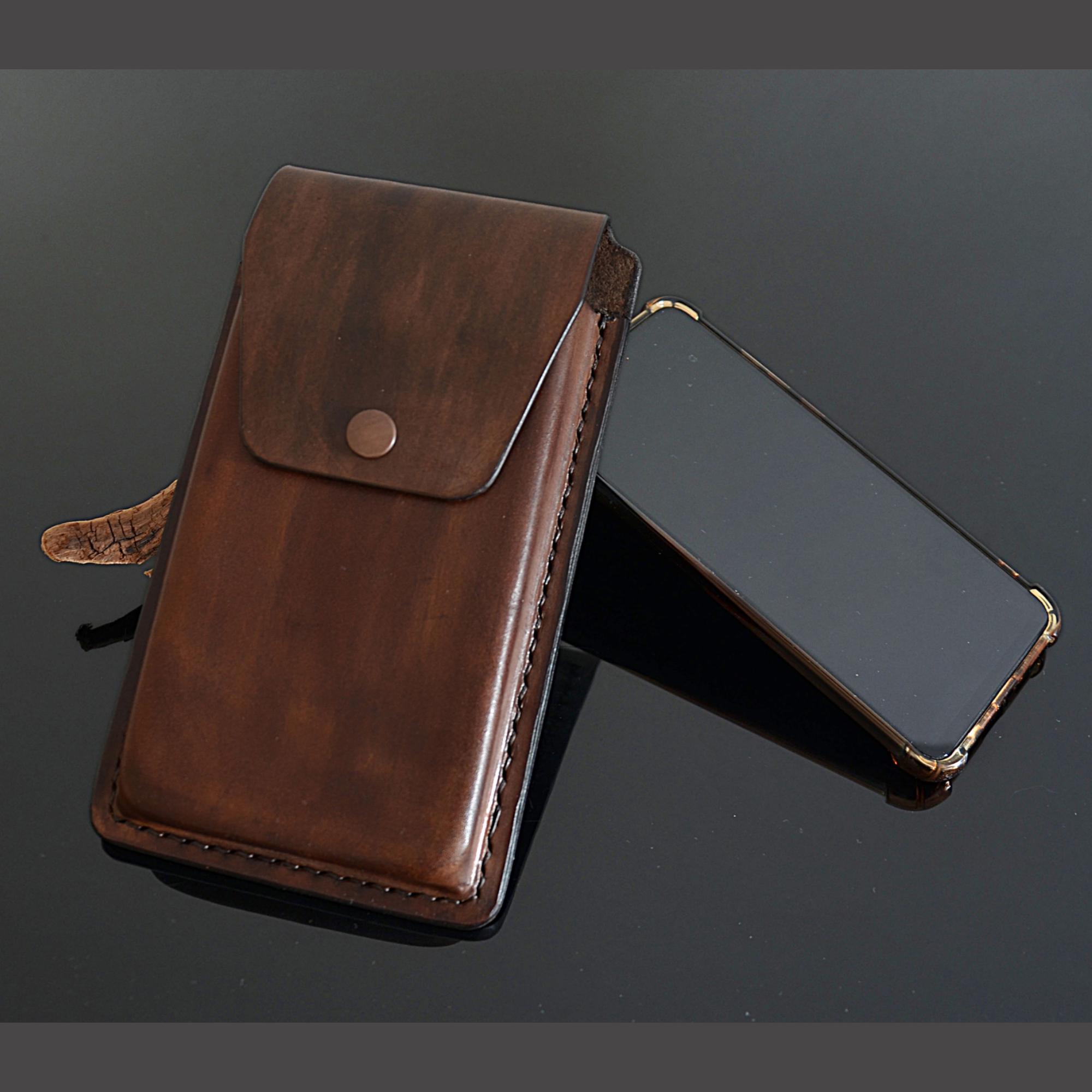 Genuine Leather Custom Made Belt Case for iPhone 13 14 15 16 17 Pro Max ...
