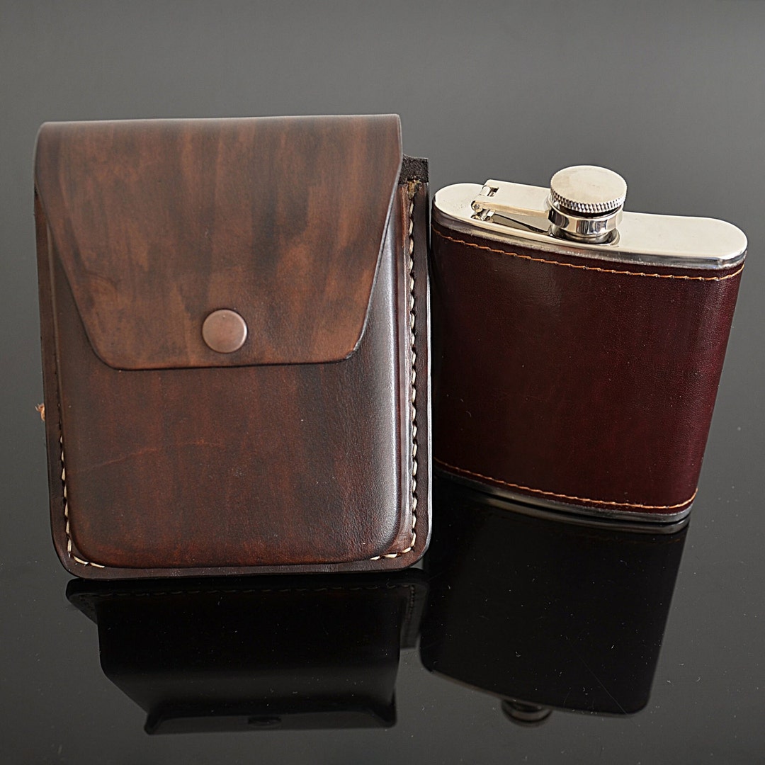 Genuine Wet Molded Leather Flask Hip Case Belt Pouch Holder - Etsy