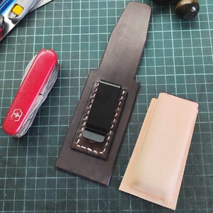 Swiss Army Knife Sheath Handmade Genuine Leather Victorinox Swiss Champ ...