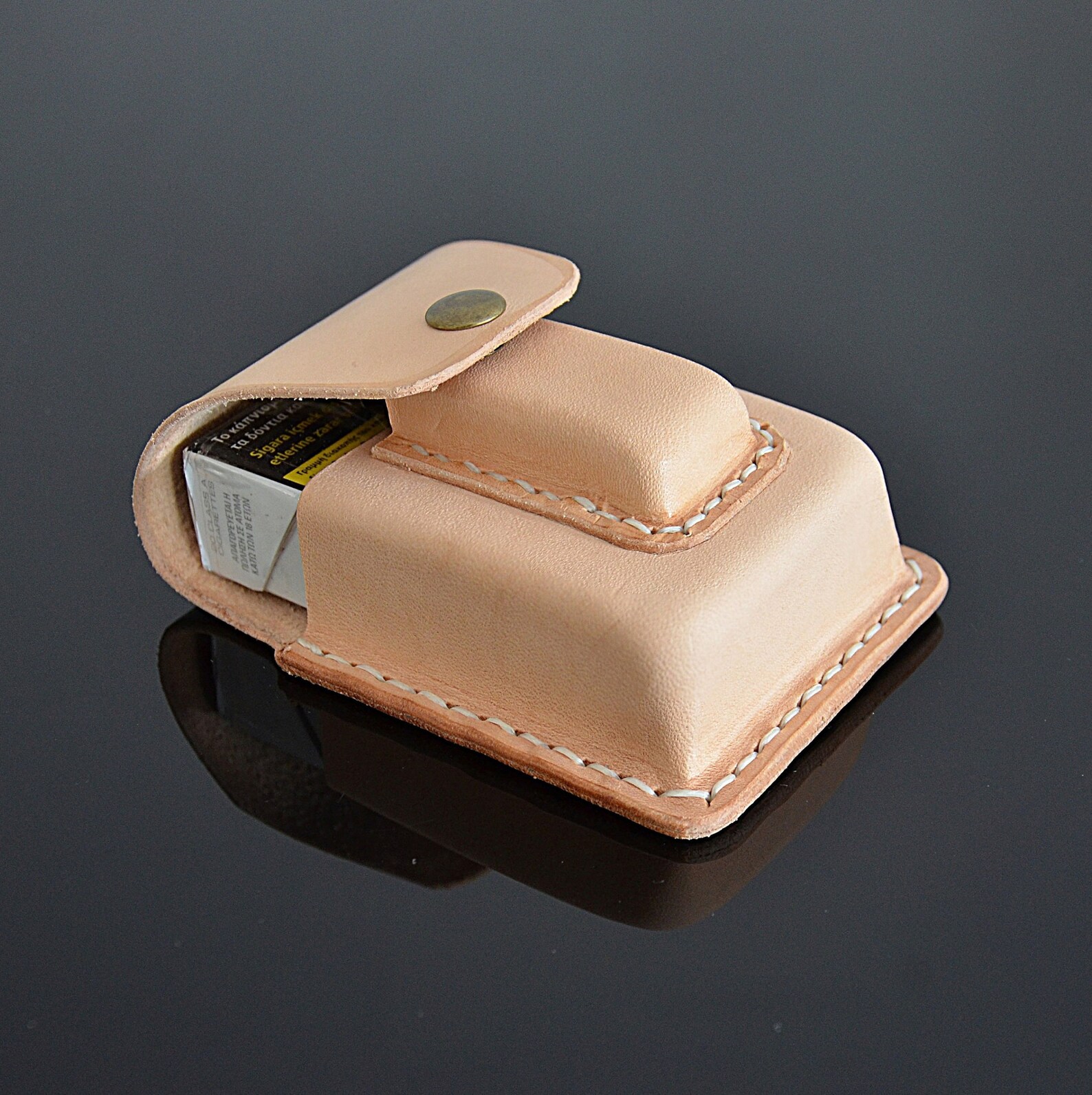 BIC Lighter Leather Cigarette Case Personalized Handmade Wet Molded - Etsy