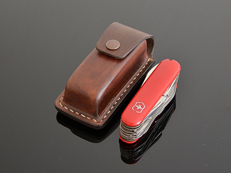 Swiss Army Leather Knife Sheath Pouch Custom Engraved - Etsy