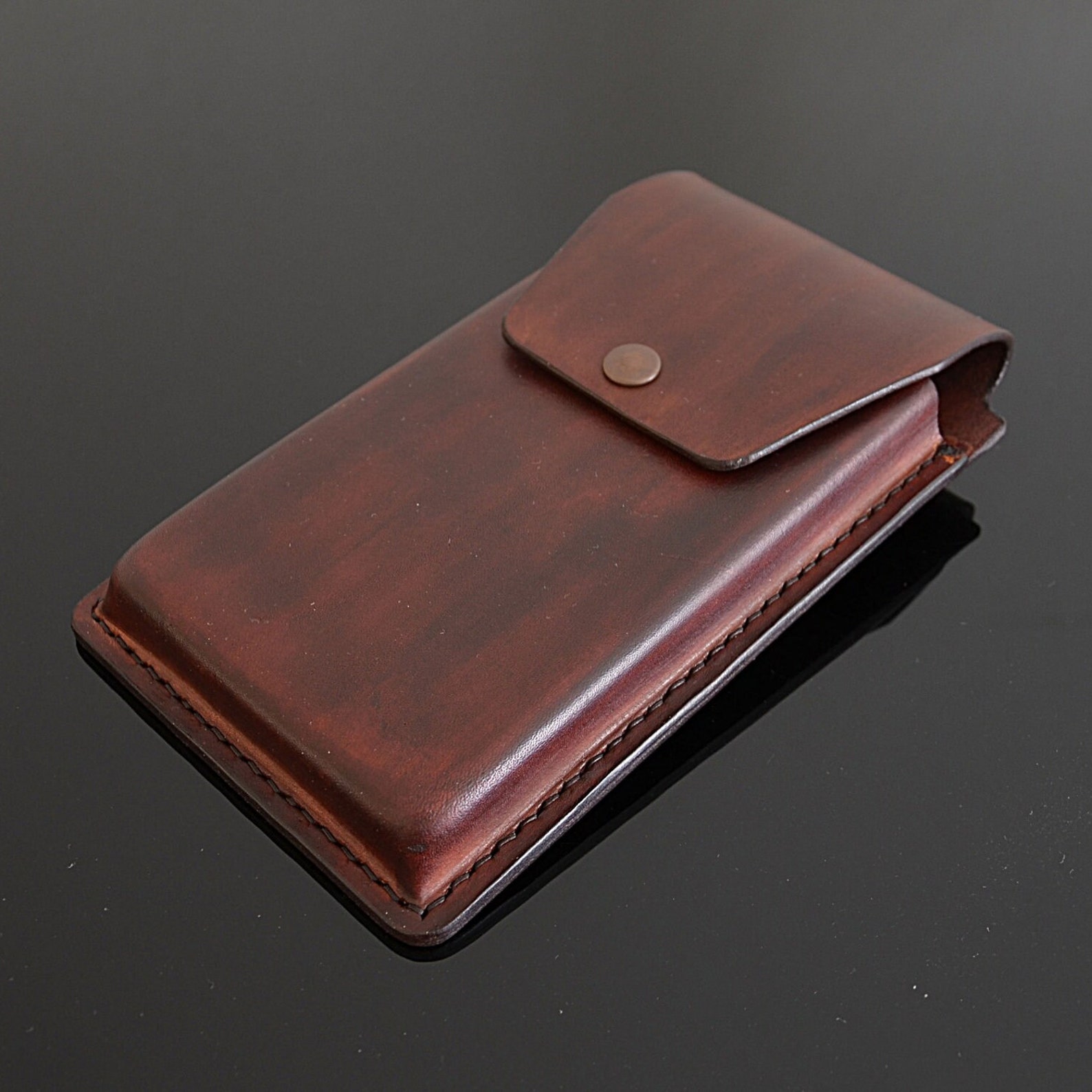Genuine Leather Custom Made Belt Case for iPhone 13 14 15 16 17 Pro Max ...