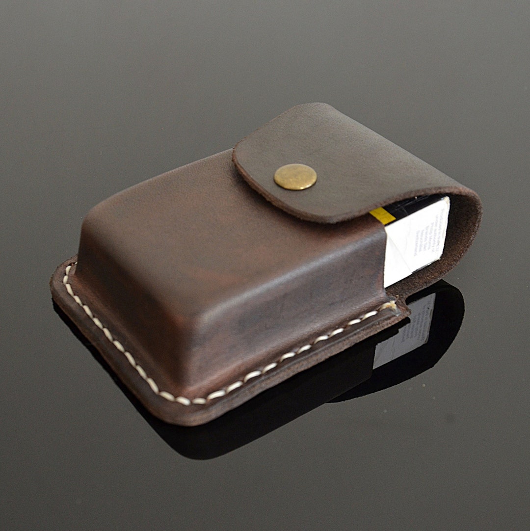 Handmade Leather Cigarette Holder Belt Case Box for King Size 100s Slim ...