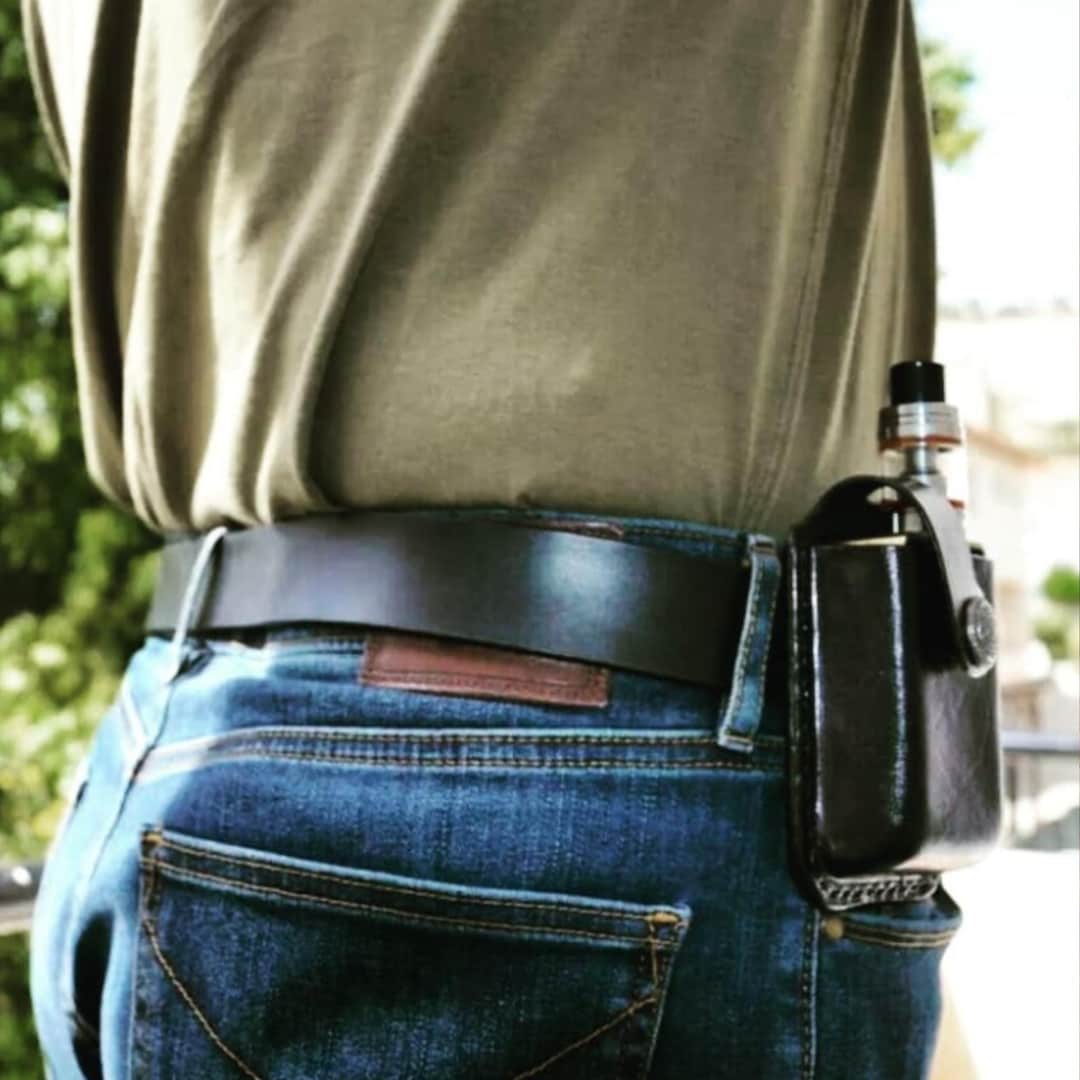 Handcrafted Genuine Leather Vape Mod Belt Pouch Holster E Cigarette ...