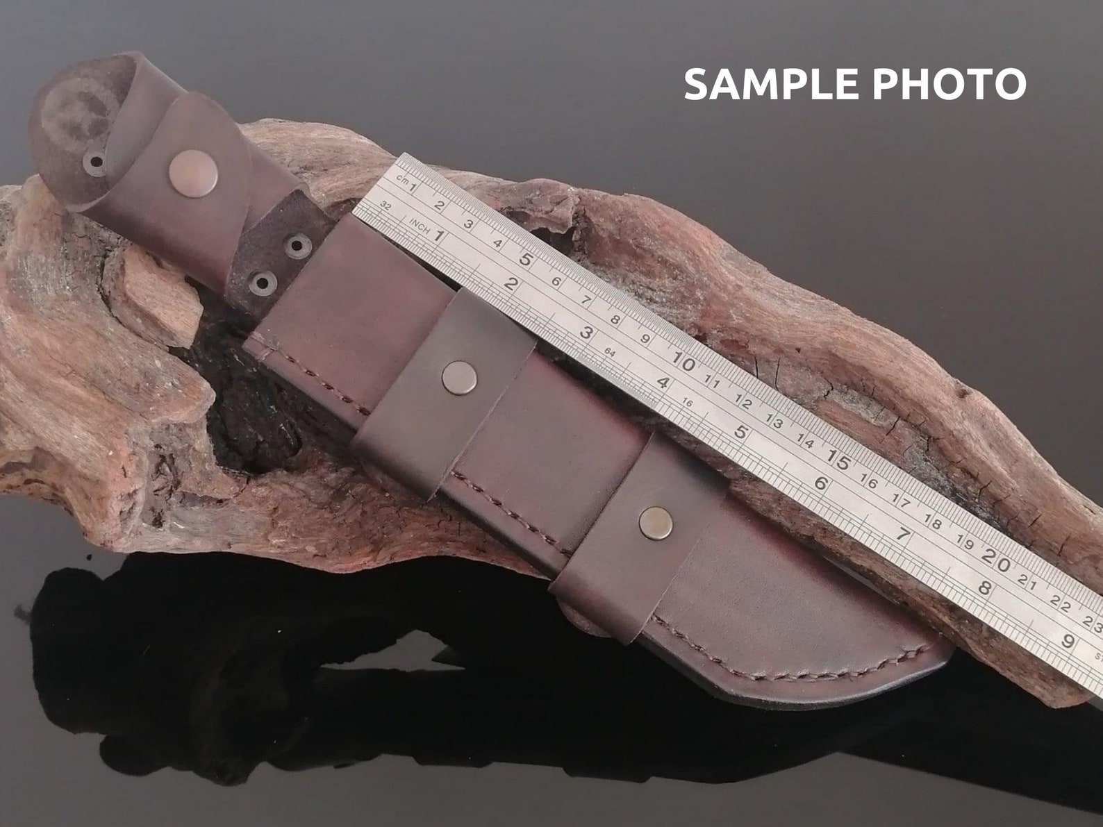 Custom Built Horizontal Leather Fixed Blade Knife Belt Sheath Made to ...